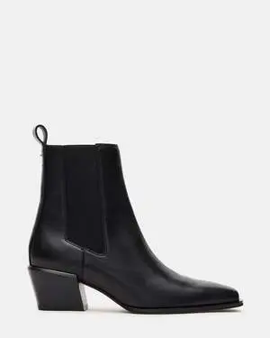 Steve Madden Daxen Block Heel Booties - Black