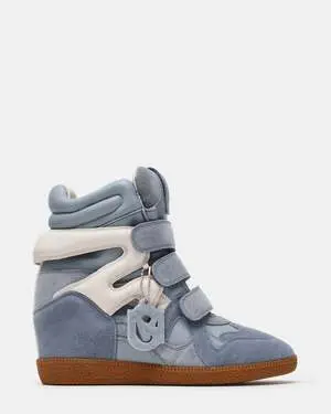 Steve Madden Mavis Wedge Sneakers - Blue Multi