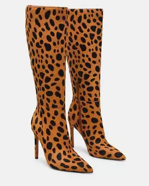 Steve Madden Nitro Spotted Leopard Knee High Boots