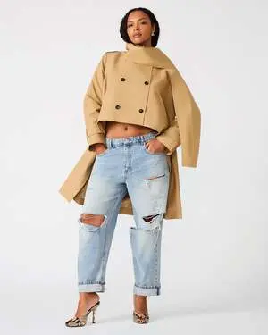 Steve Madden Caspian Jacket Long Sleeve Button Up Jackets & Coats