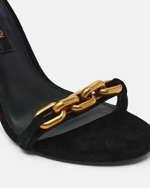 Steve Madden Gold Chain Detail High Heel Sandals