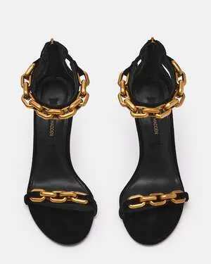 Steve Madden Gold Chain Detail High Heel Sandals