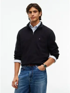 Tommy Hilfiger Rib-knit Quarter-zip Sweatshirt