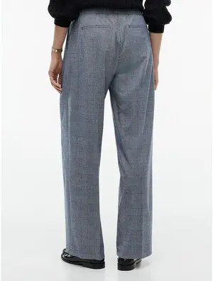 Tommy Hilfiger Glen Plaid Wide Leg Stretch Pant