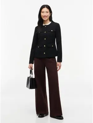 Tommy Hilfiger Wide Leg Ponte Pull-on Pant - Chocolate