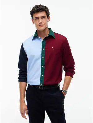 Tommy Hilfiger Regular Fit Colorblock Oxford Shirt