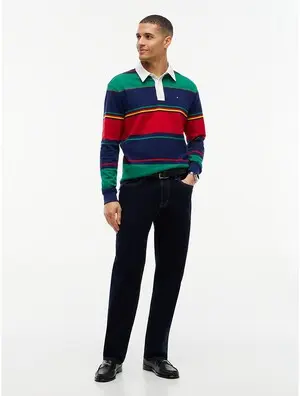 Tommy Hilfiger Regular Fit Bold Striped Rugby Polo