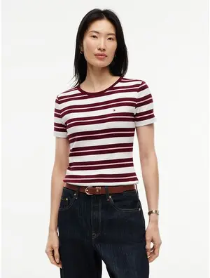 Tommy Hilfiger Striped Favorite T-shirt - Ecru Multi