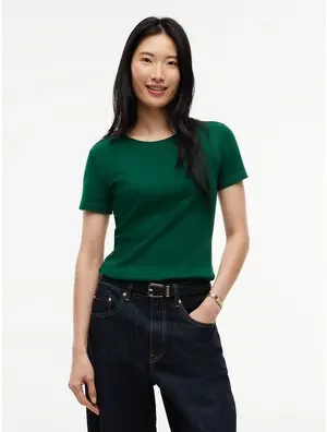 Tommy Hilfiger Crewneck Favorite T-shirt - Darkened Emerald