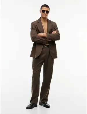 Tommy Hilfiger Relaxed Fit Pleated Houndstooth Trousers