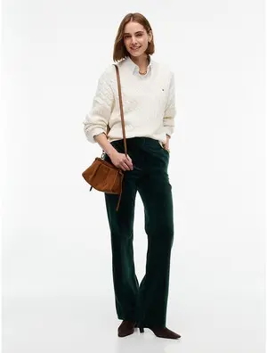 Tommy Hilfiger Velvet Slim Bootcut Pant - Deep Evergreen