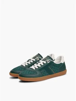 Tommy Hilfiger Tribeca Leather-mix Skater Sneaker - Hunter