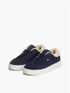 Tommy Hilfiger Fleece-lined Suede Cupsole Sneaker - Space Blue