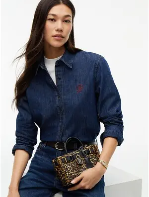 Tommy Hilfiger Print Calf Hair Micro Tote Bag