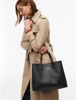 Tommy Hilfiger Allover Monogram Satchel Bag