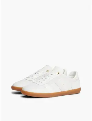 Tommy Hilfiger Tribeca Leather-mix Skater Sneaker - Ecru
