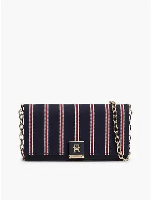 Tommy Hilfiger Varsity Stripe Chain Strap Crossbody Bag - Space Blue