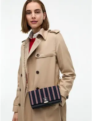 Tommy Hilfiger Varsity Stripe Chain Strap Crossbody Bag