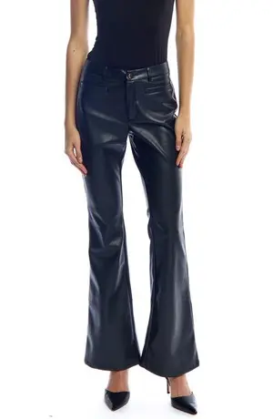 LBLC THE LABEL Faux Leather Flare Pants