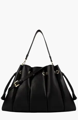 CAVALINHO Signature Cv Leather Shoulder Bag 644 - Black