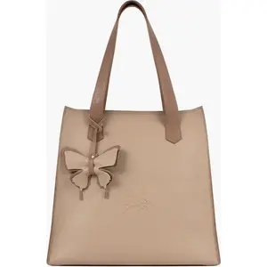 CAVALINHO Signature Cv Leather Tote Bag 645 - Sand/beige