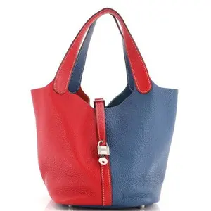 Hermès Casaque Picotin Lock Bag Clemence Mm - Red