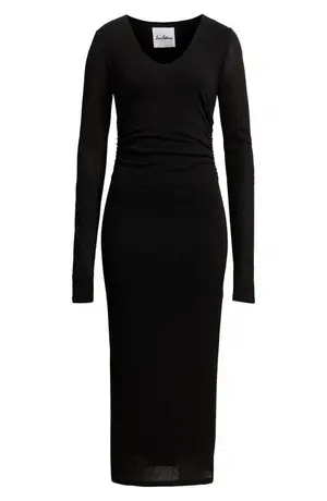 Sam Edelman Side Ruched Long Sleeve Maxi Dress