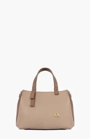 CAVALINHO Signature Cv Leather Handbag 490 - Sand/beige