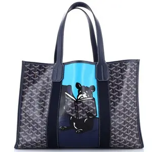 Goyard Villette Tote Printed Coated Canvas Mm - Blue