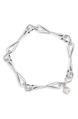 ROSEATE Waterdrop Link Bracelet With Mother-of-pearl Charm