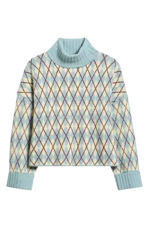 24COLOURS Pattern Turtleneck Sweater