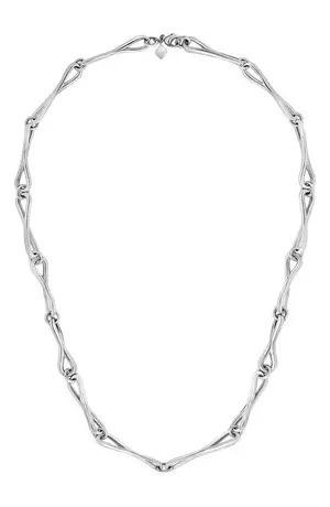 ROSEATE Waterdrop Link Necklace - Sterling Silver