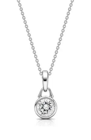 ROSEATE Lab-grown Diamond Pendant Necklace - Sterling Silver