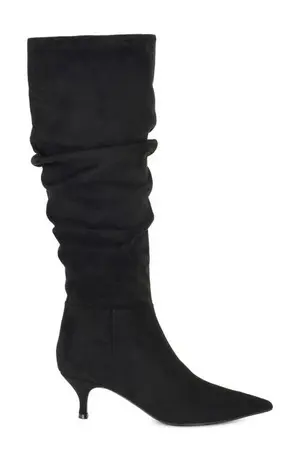 Nine West Sawyor Faux Leather Knee High Slouch Boots - Black