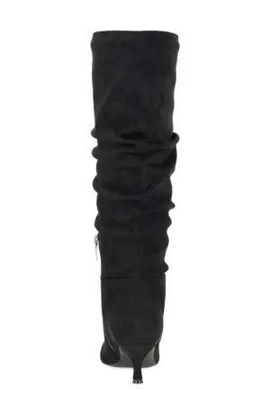 Nine West Sawyor Faux Leather Knee High Slouch Boots - Black