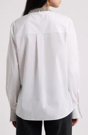 Kobi Halperin Camryn Embellished Silk Blouse
