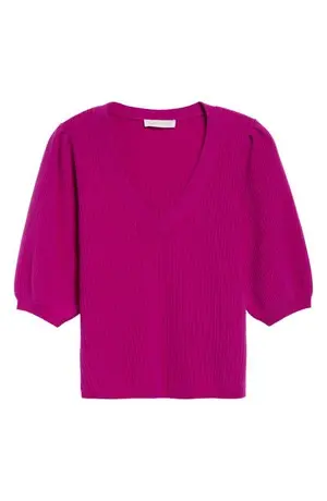 Ramy Brook Cassidee Puff Sleeve Cashmere Sweater
