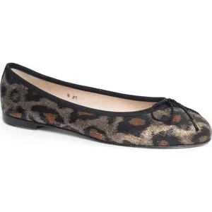 PAUL MAYER ATTITUDES Best Cap Toe Ballet Flat - Black Leopard