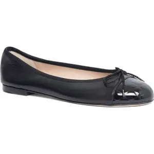 PAUL MAYER ATTITUDES Best Cap Toe Ballet Flat Black