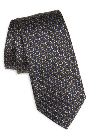 FERRAGAMO Crema Silk Tie - Marrone