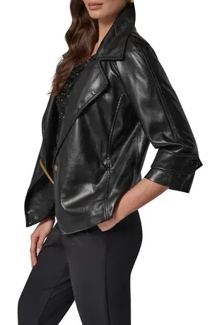 Donna Karan New York Faux Leather Blazer