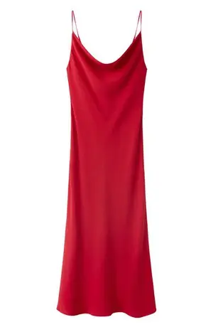 Mango Cowl Neck Slipdress - Red