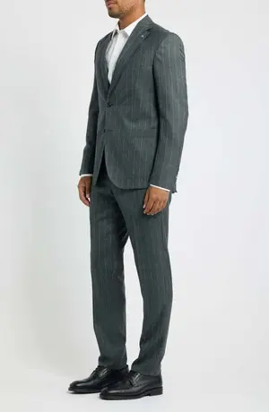 JACK VICTOR Morton Striped Wool Suit