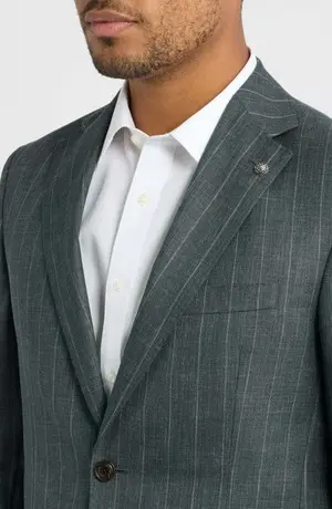 JACK VICTOR Morton Striped Wool Suit
