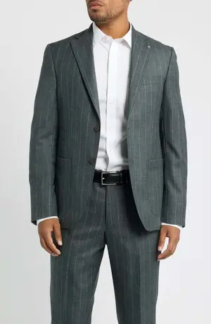 JACK VICTOR Morton Striped Wool Suit