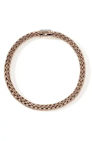 John Hardy Icon Bracelet, 14k Rose Diamonds