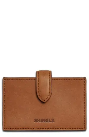 Shinola Accordion Leather Card Case - Beige