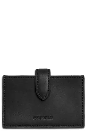 Shinola Accordion Leather Card Case - Black