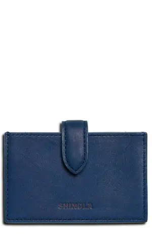 Shinola Accordion Leather Card Case - Blue