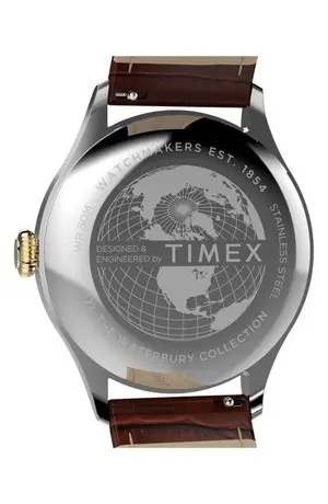 Timex® Waterbury Classic Leather Strap Watch - Brown